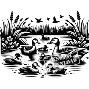 Ducks in a Pond SVG Bundle - Etsy