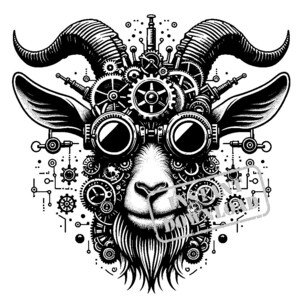 Goat in Steampunk Style SVG Bundle - Etsy