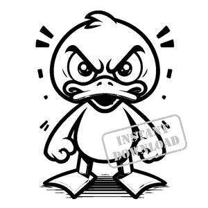 Duck in Angry Style SVG Bundle - Etsy