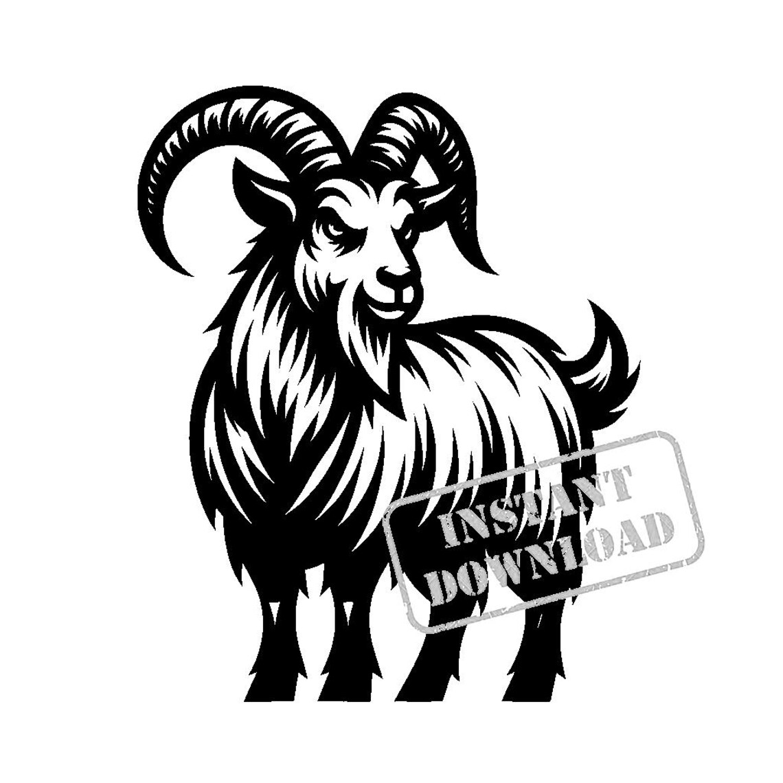 Goat in Angry Style SVG Bundle - Etsy