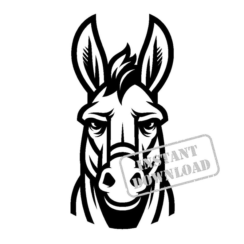 Donkey in Angry Style SVG Bundle - Etsy