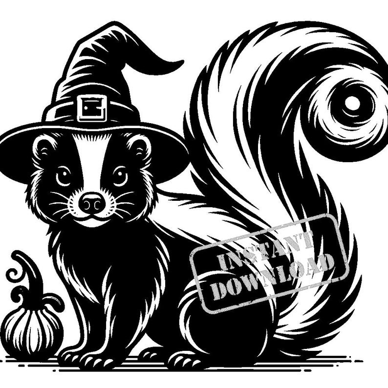 Skunk in Witchcraft Style SVG Bundle - Etsy
