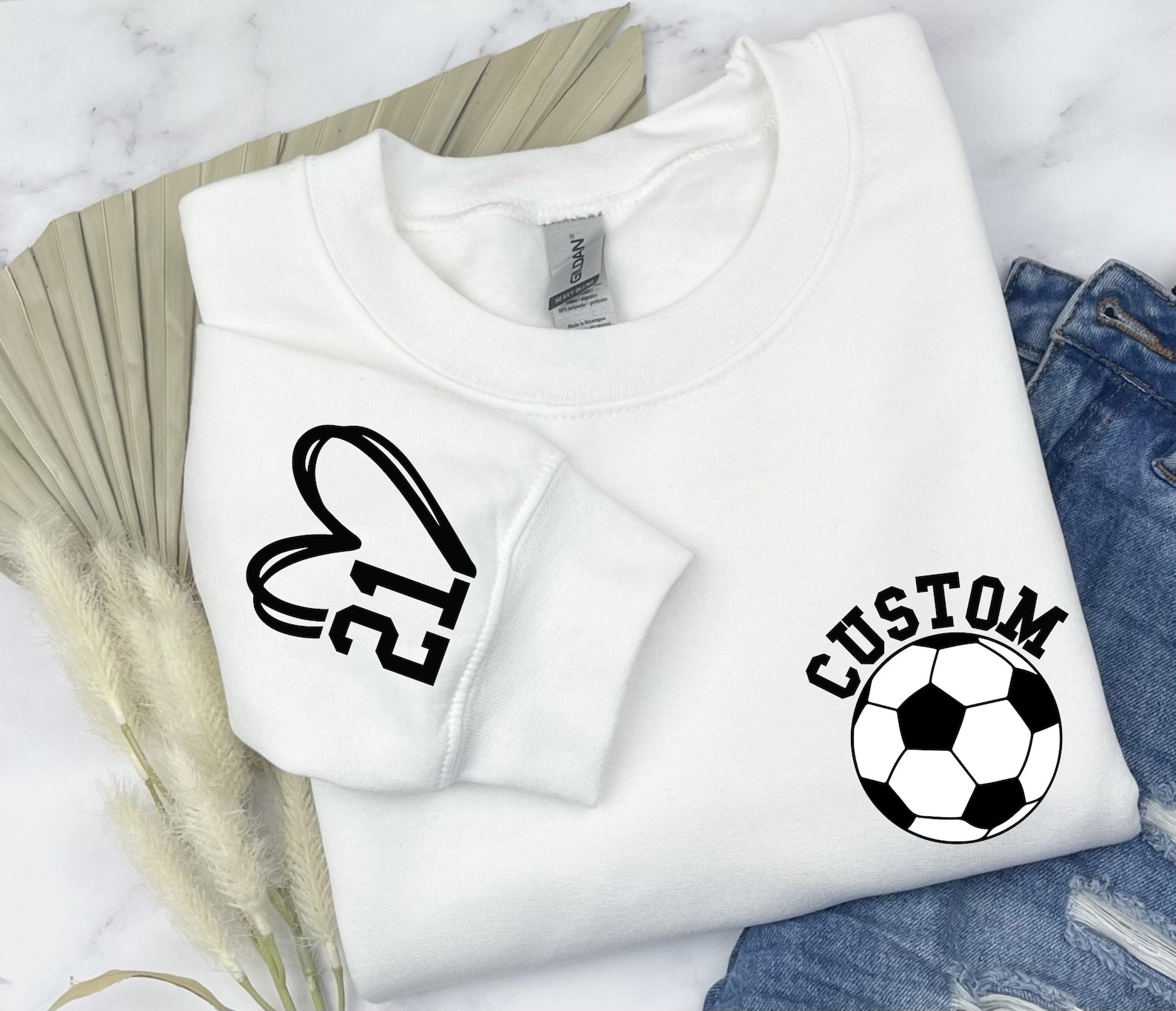 Personalized Soccer Ball Sweatshirt,soccer Name and Number Shirt ...