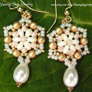 Beading Tutorial Elisa Earrings - Beading Pattern, PDF Instant Download ...