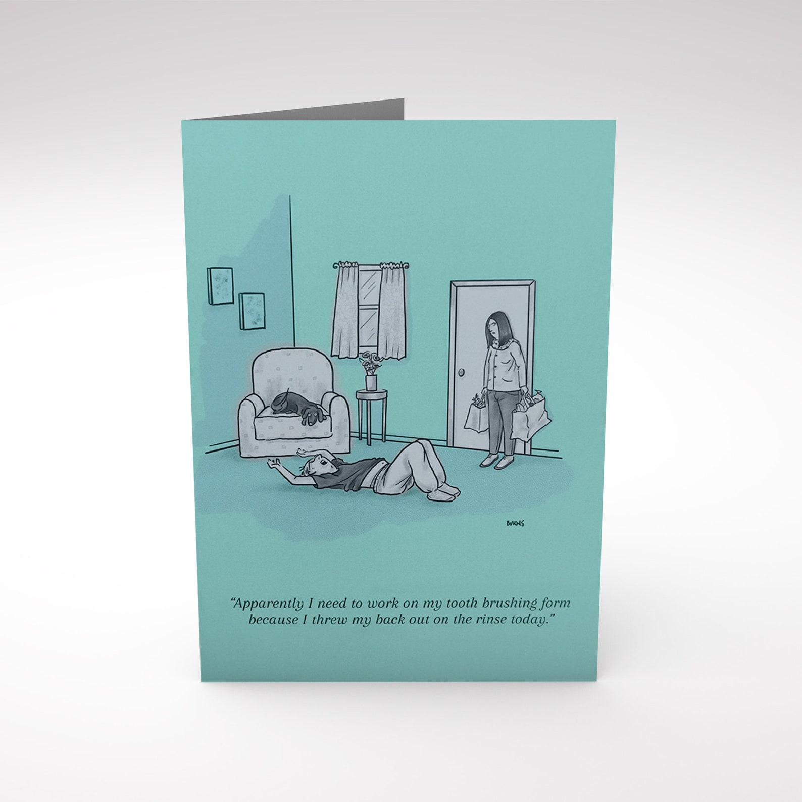 Funny Get Well Card - Back Thrown Out - Etsy