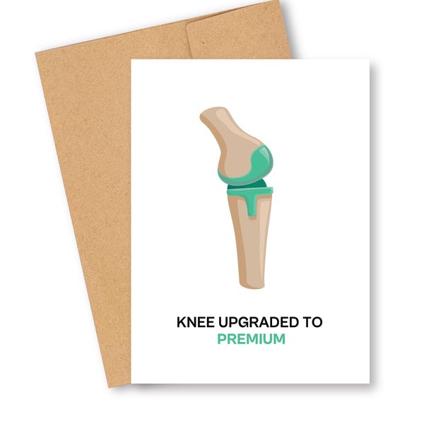 Knee Surgery Card - Etsy