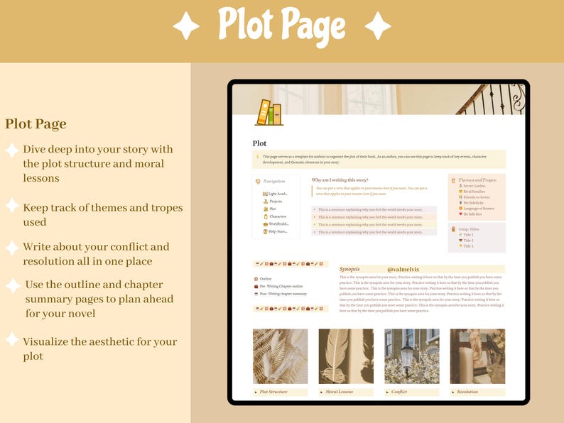 The Writing Hub Notion Template for Writers Digital Novel Planner ...