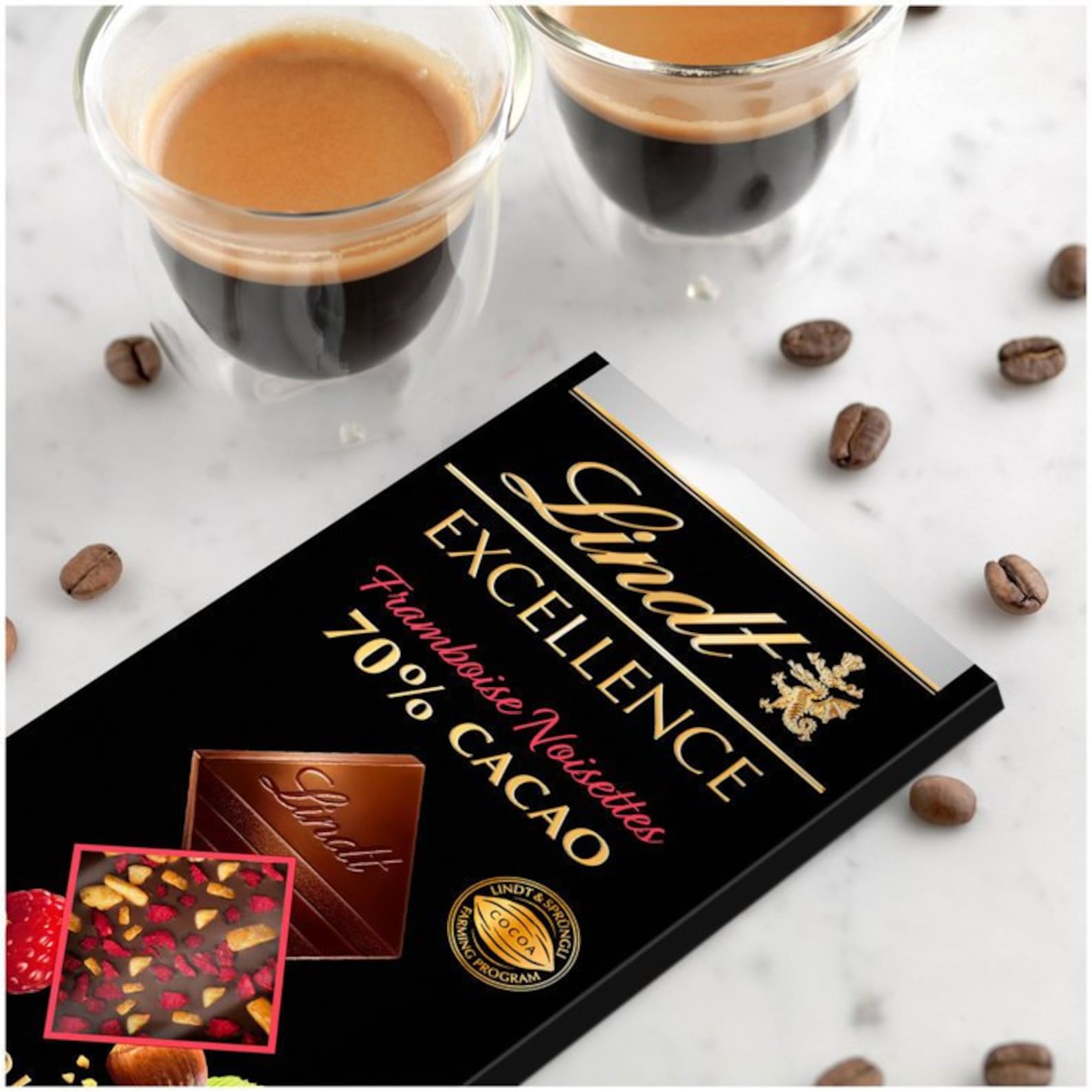 Lindt Excellence Passion Raspberry Hazelnut Chocolate Bar 100g - Etsy
