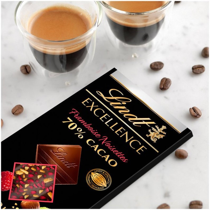 Lindt Excellence Passion Raspberry Hazelnut Chocolate Bar 100g - Etsy