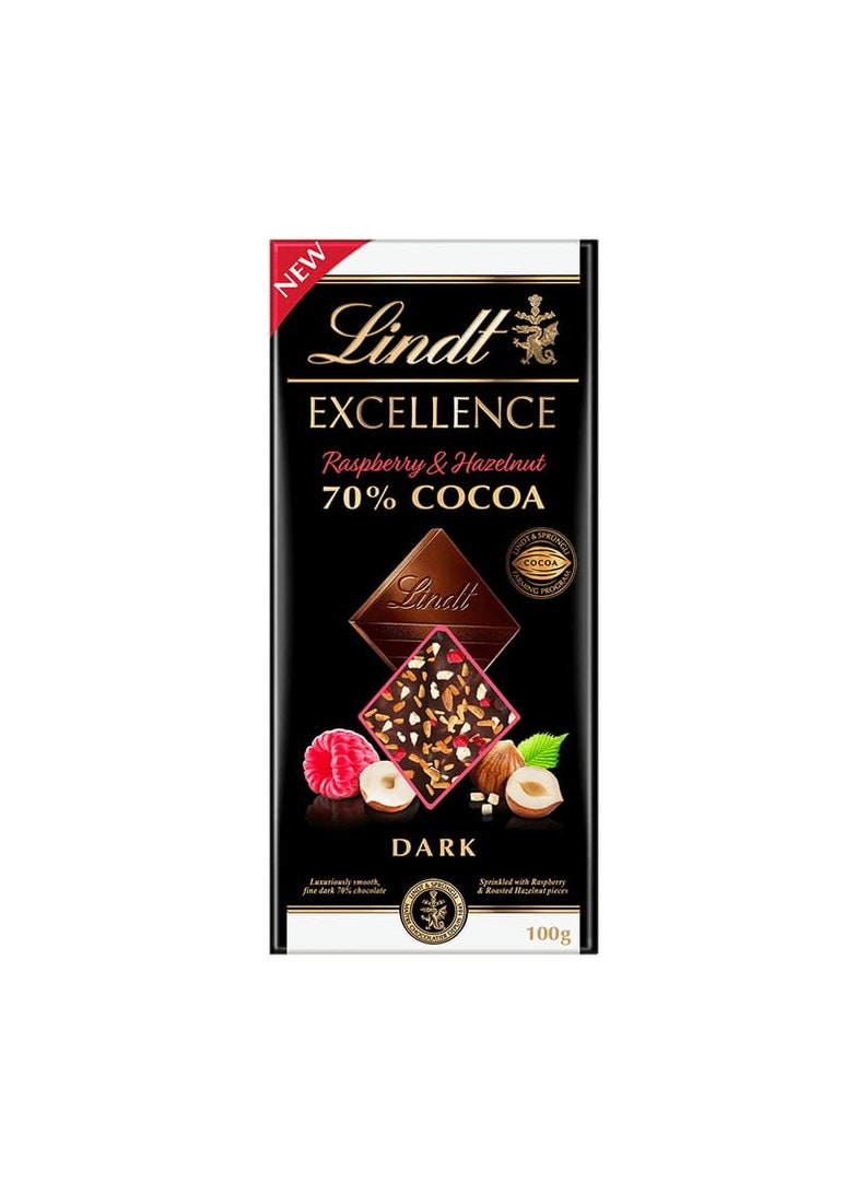 Lindt Excellence Passion Raspberry Hazelnut Chocolate Bar 100g - Etsy