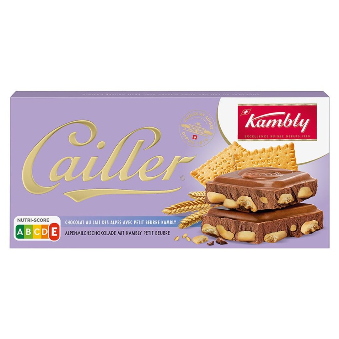Cailler Milk Chocolate With Kambly Biscuits Multipack 13 X 180g Swiss ...