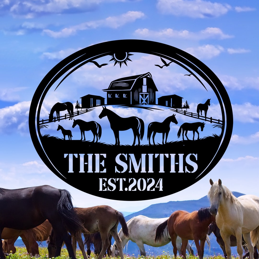 Horse Farm Sign Personalized, Farm House Sign, Barn Sign, Personalized ...