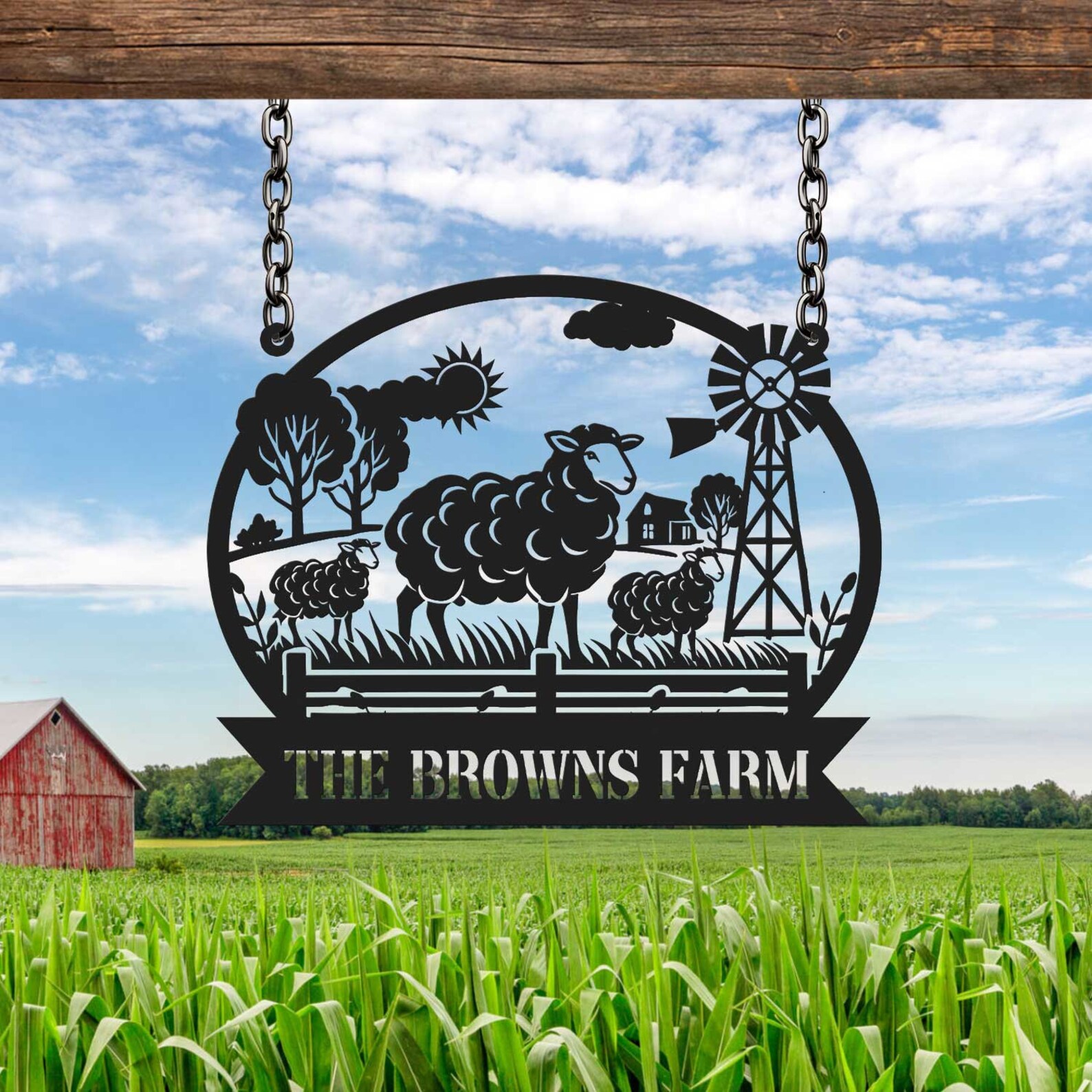 Personalized Sheep Farm Metal Sign, Farm Welcome Sign, Sheep Farm Metal ...