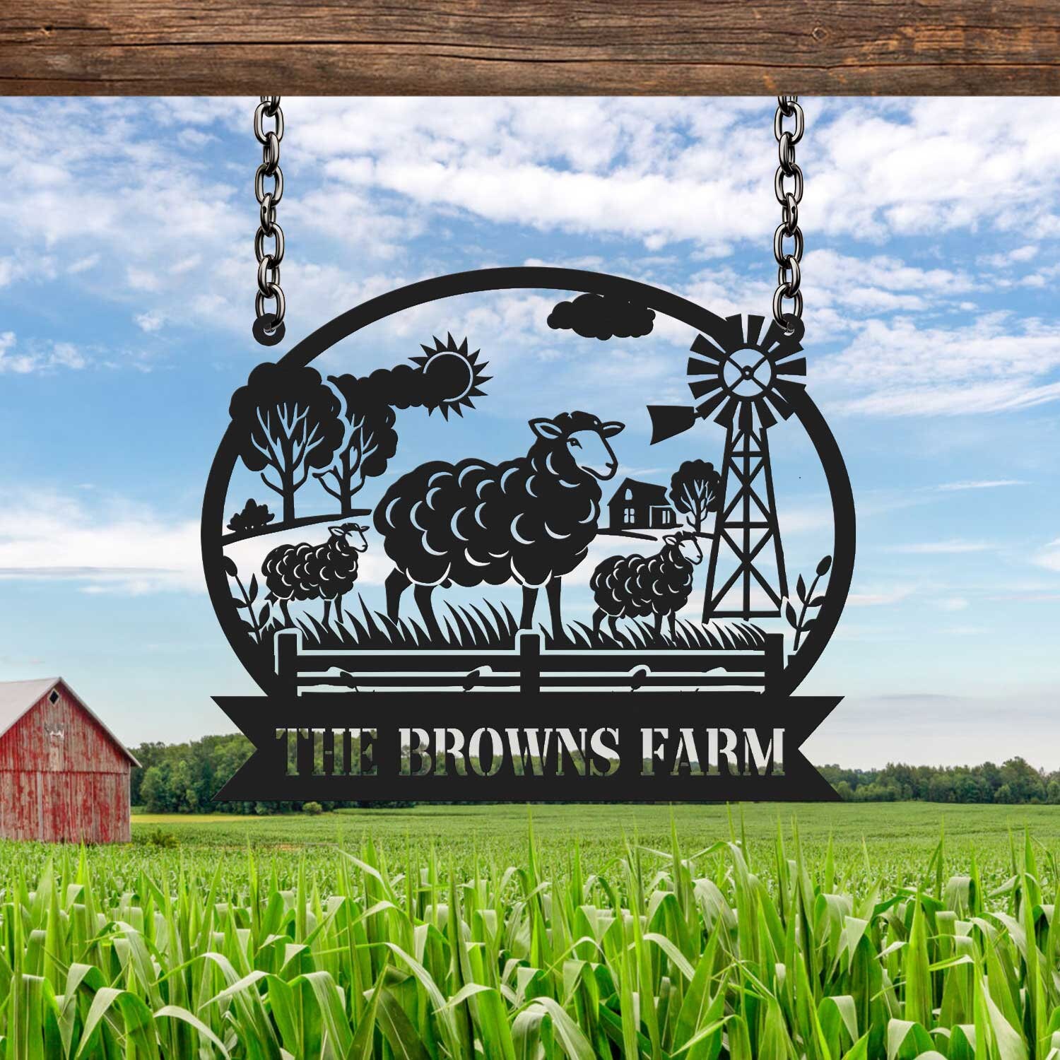 Personalized Sheep Farm Metal Sign, Farm Welcome Sign, Sheep Farm Metal ...