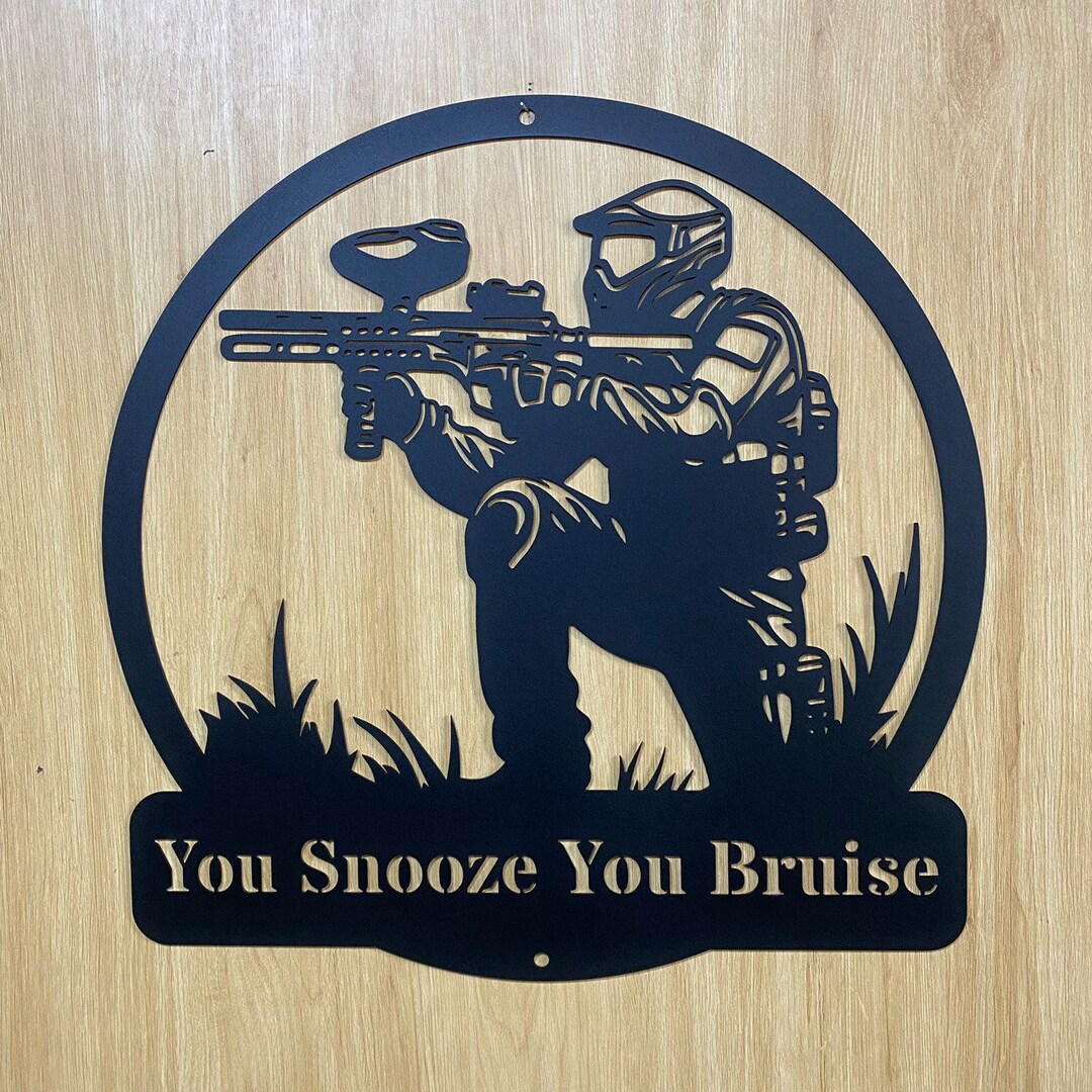 Personalized Paintball Metal Wall Art, Custom Paintball Shooter Metal ...