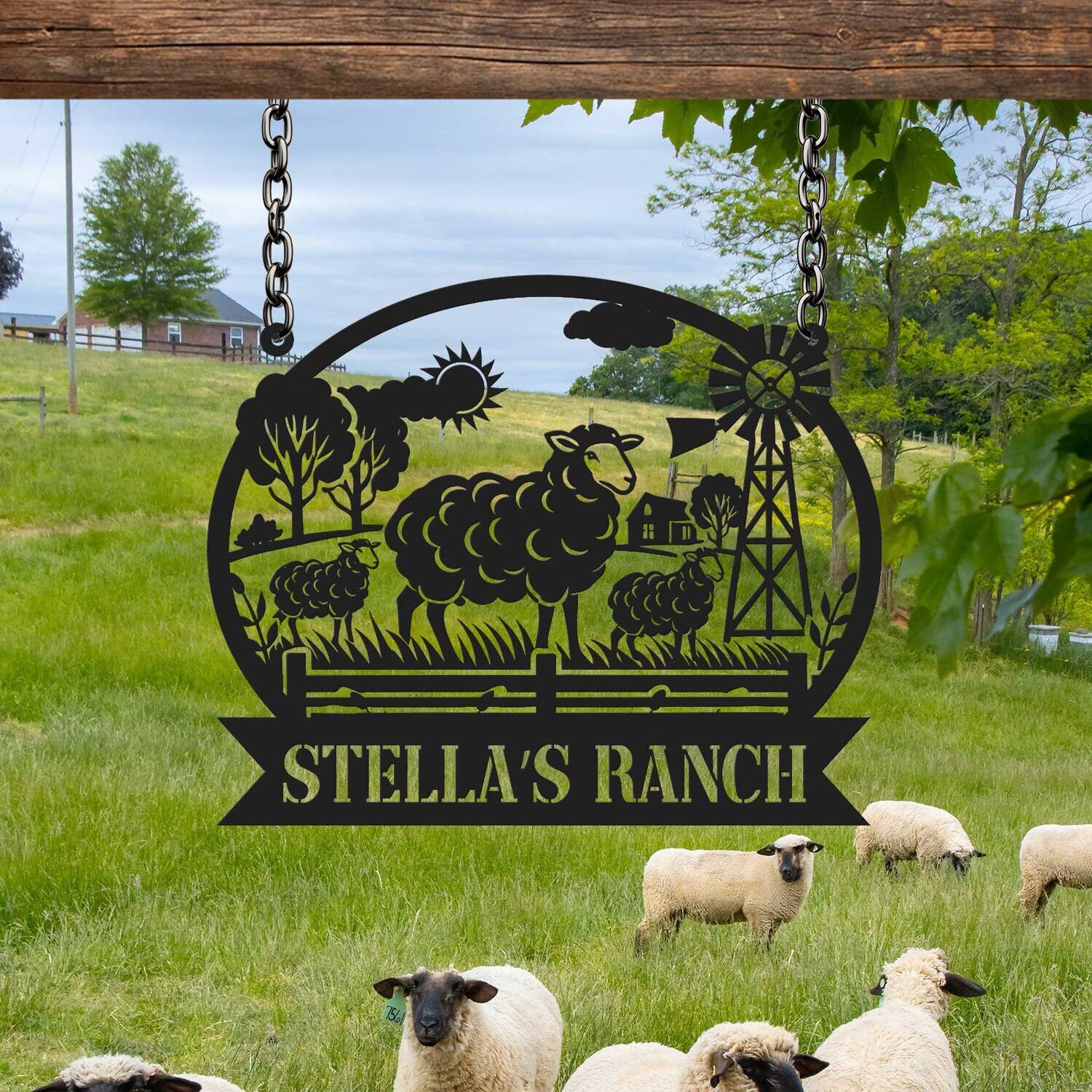 Personalized Sheep Farm Metal Sign, Farm Welcome Sign, Sheep Farm Metal ...