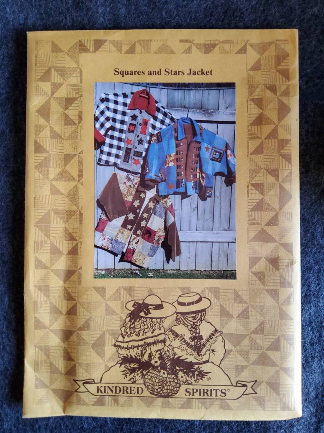 Kindred Spirits Squares and Stars Jacket Vintage 80s 90s Sewing Pattern ...