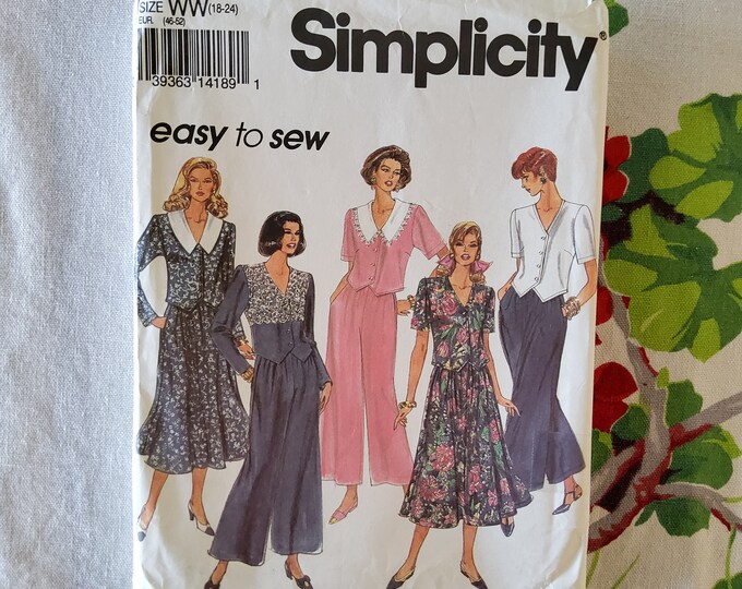 Simplicity 8480 Complete Uncut Factory Folds Vintage 90s Sewing Pattern ...