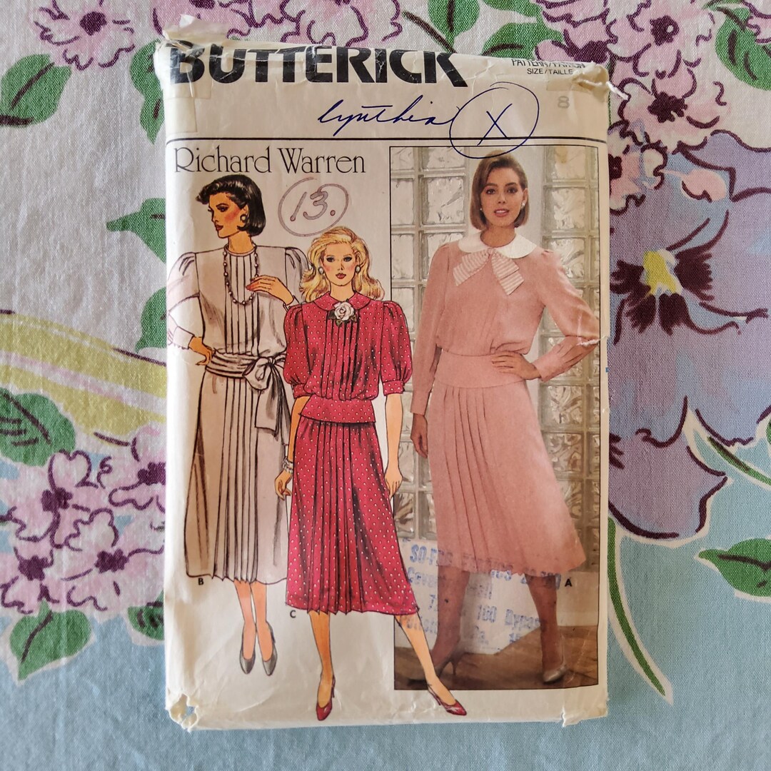 Butterick 6839 Complete Uncut Factory Folds Vintage 80s Sewing Pattern ...