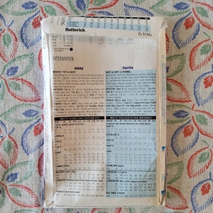 Butterick 6396 Complete Uncut Factory Folds Vintage 90s Sewing Pattern ...