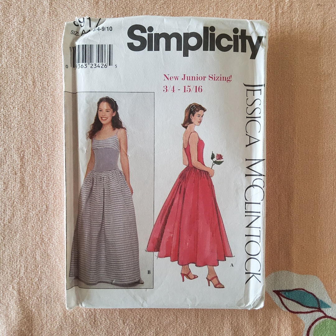 Simplicity 8917 Complete Uncut Factory Folds Jessica Mcclintock Sewing ...