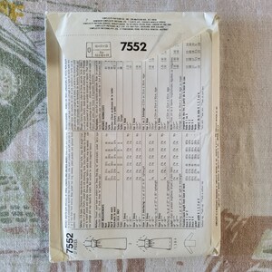 Simplicity 7552 Complete Uncut Factory Folds Vintage 80s Sewing Pattern ...