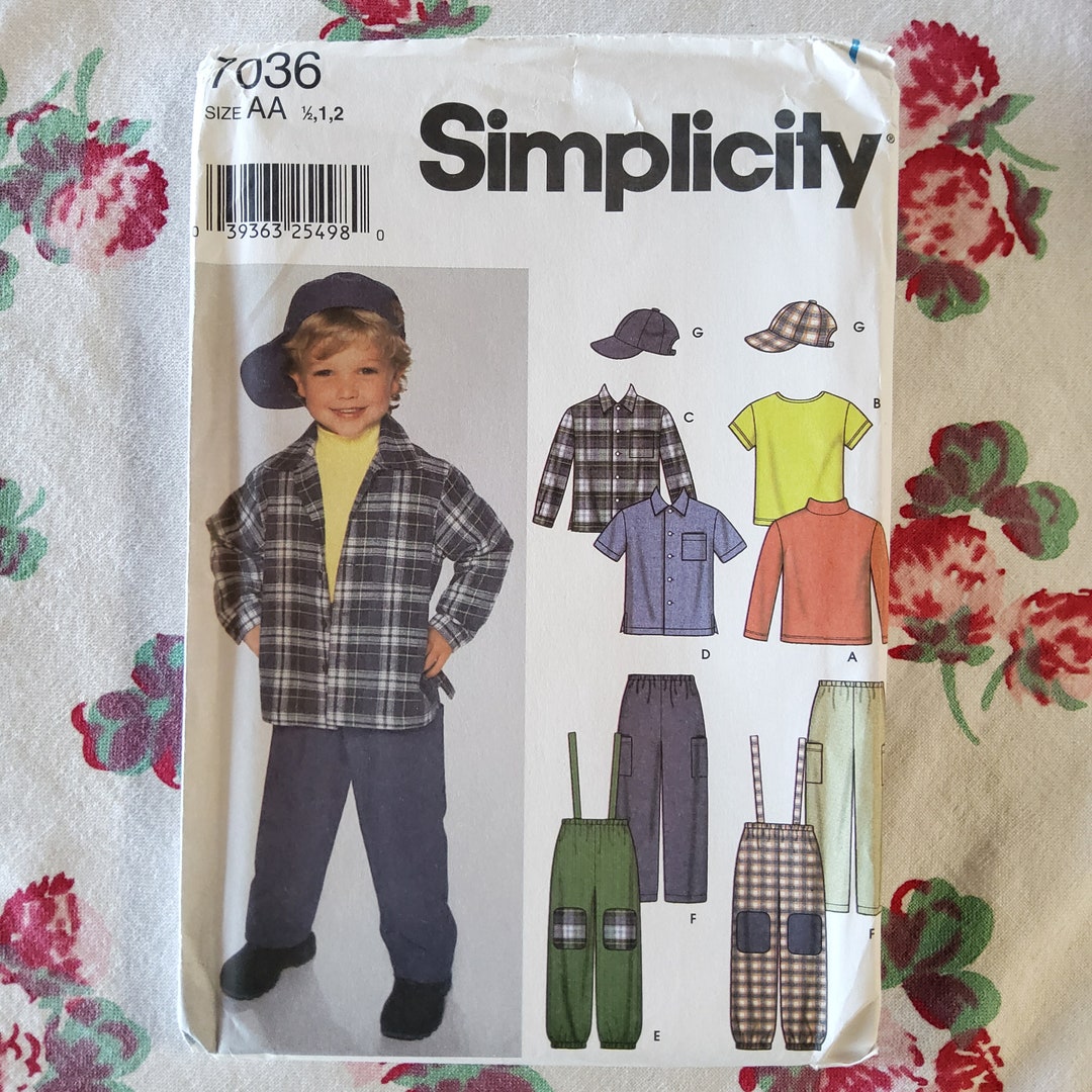 Simplicity 7036 Complete Uncut Factory Folds Sewing Pattern Toddler ...