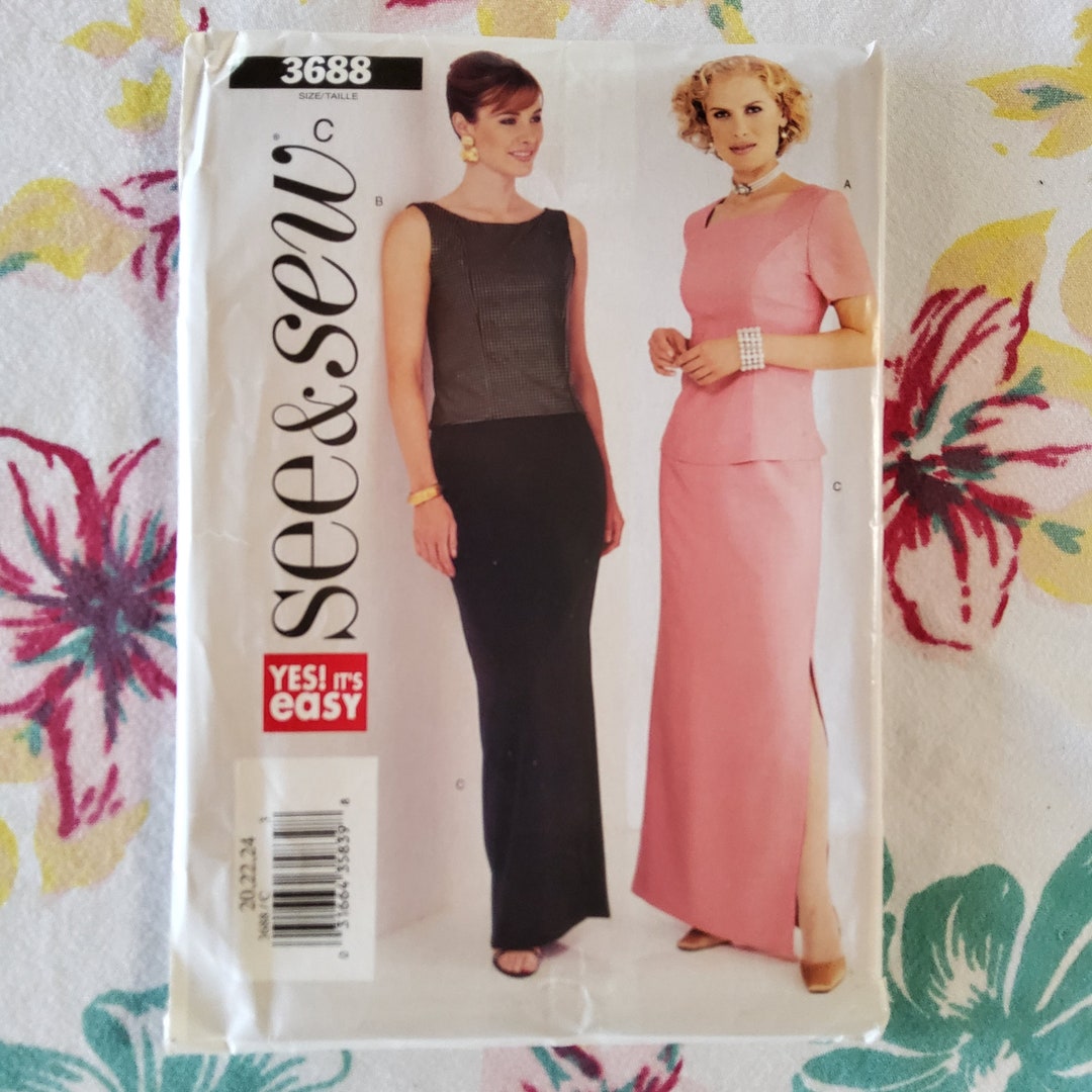 Butterick See & Sew 3688 Complete Uncut Factory Folds Y2K Sewing ...