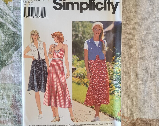 Simplicity 7051 Complete Uncut Factory Folds Vintage 90s Sewing Pattern ...