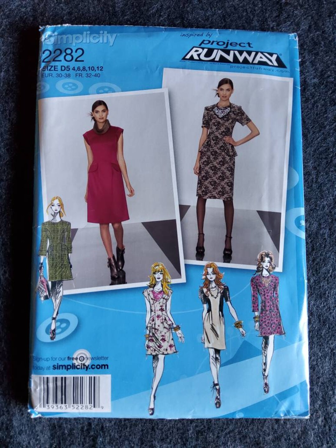 Simplicity 2282 Complete Uncut Factory Folds Project Runway Sewing ...