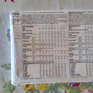 Simplicity 5792 Complete Uncut Factory Folds Vintage 2002 2000s Sewing ...