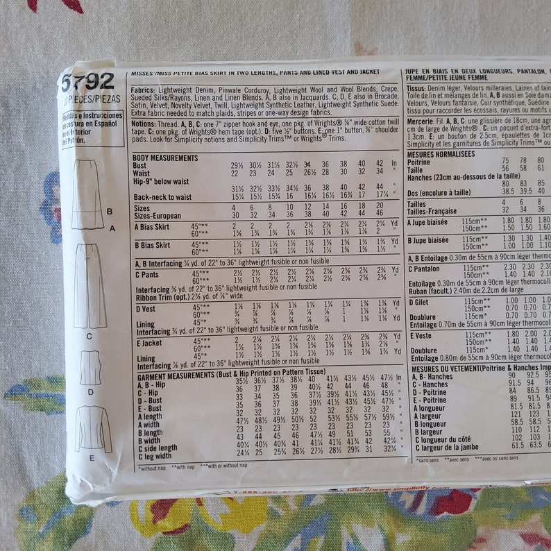 Simplicity 5792 Complete Uncut Factory Folds Early 2000s - Etsy