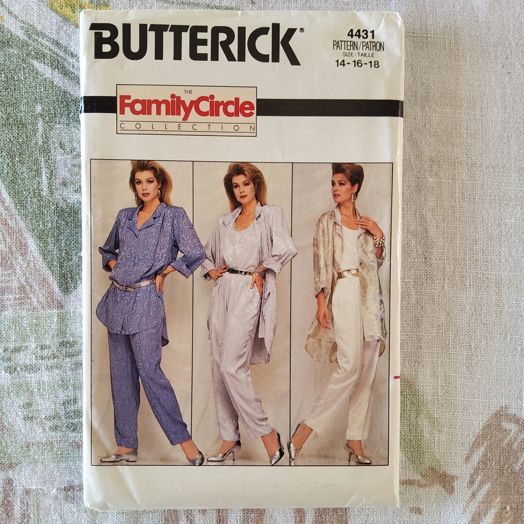 Butterick 4431 Complete Uncut Factory Folds Vintage 80s Family - Etsy