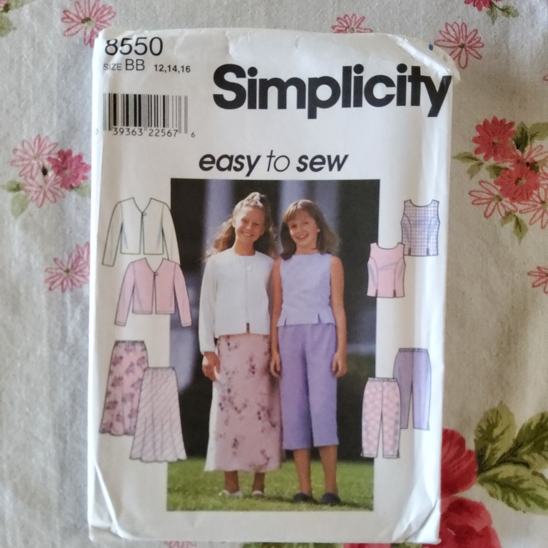 Simplicity 8550 Complete Uncut Factory Folds Vintage 90s Sewing Pattern ...