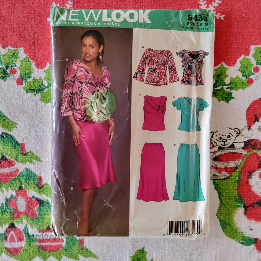 New Look 6438 Complete Uncut Factory Folds Sewing Pattern Asymmetrical ...