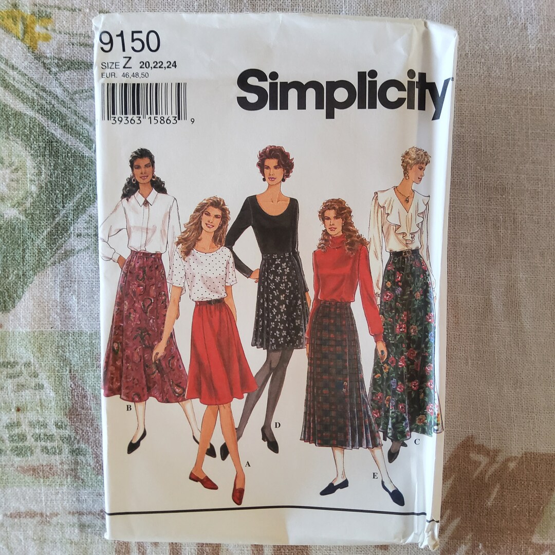 Simplicity 9150 Complete Uncut Factory Folds Vintage 90s Sewing Pattern ...