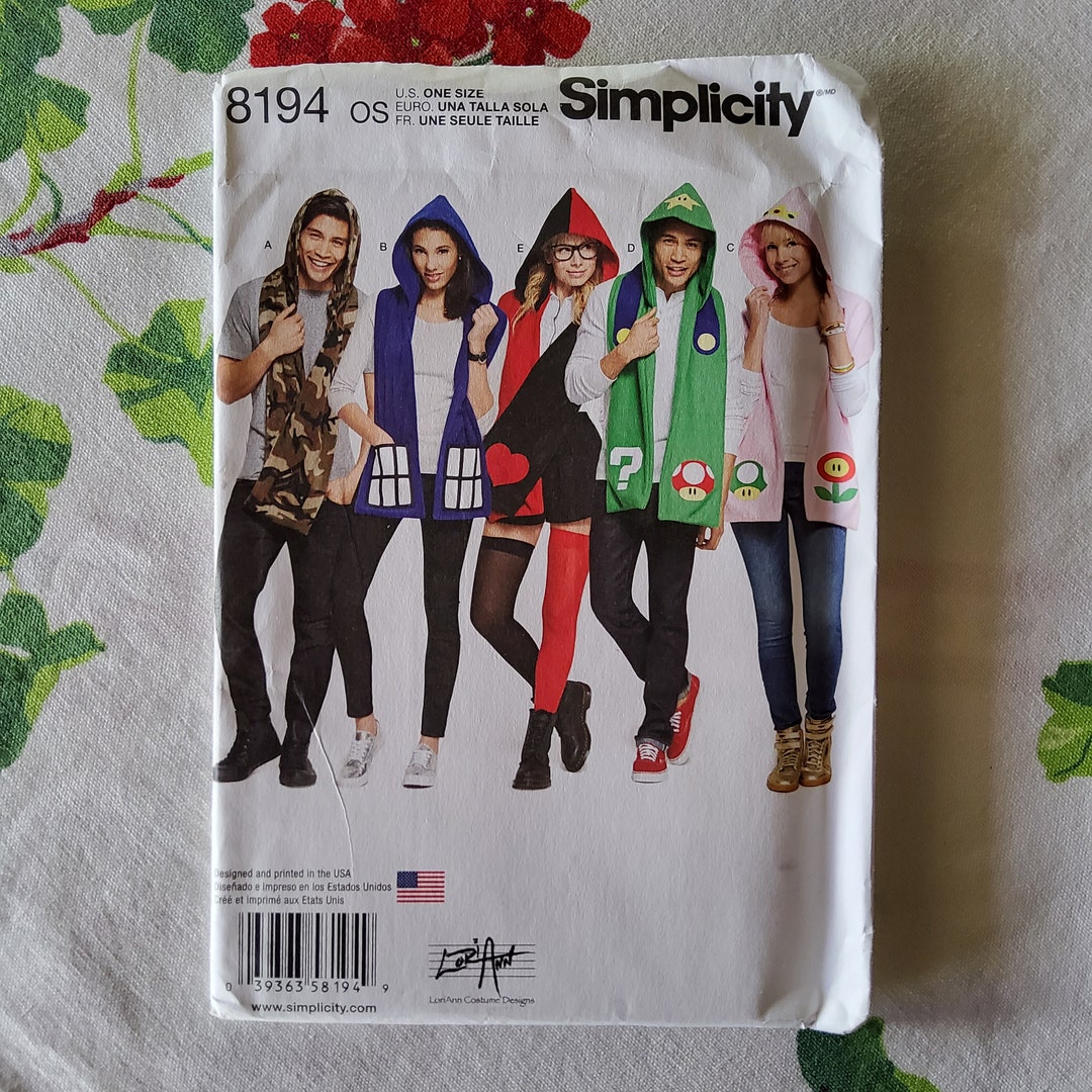 Simplicity 8194 Complete Uncut Factory Folds Sewing Pattern Themed ...