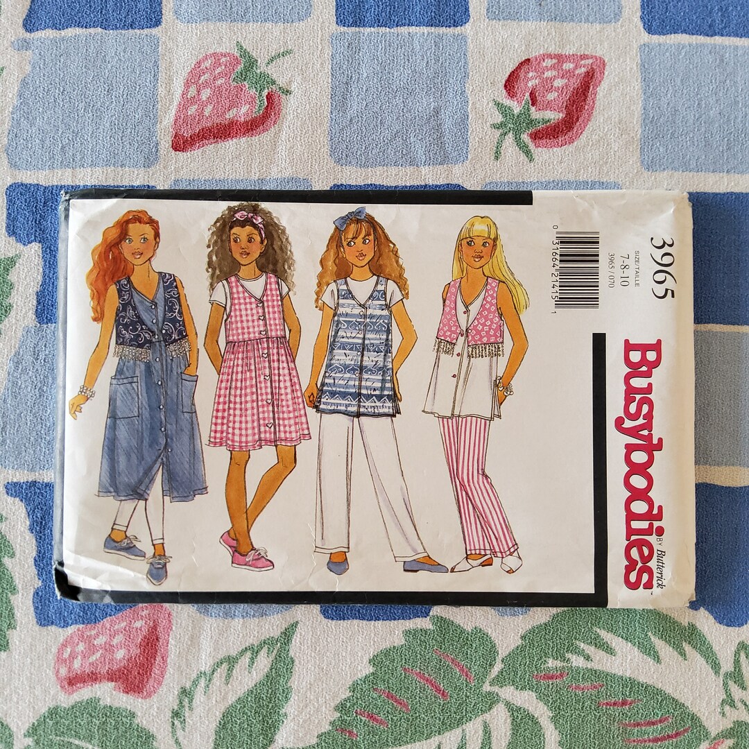 Butterick 3965 Complete Uncut Factory Folds Vintage 90s Sewing Pattern ...