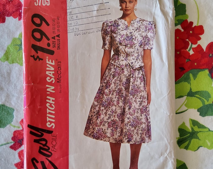 Mccalls 8102 Complete Uncut Factory Folds Vintage 90s Sewing Pattern ...