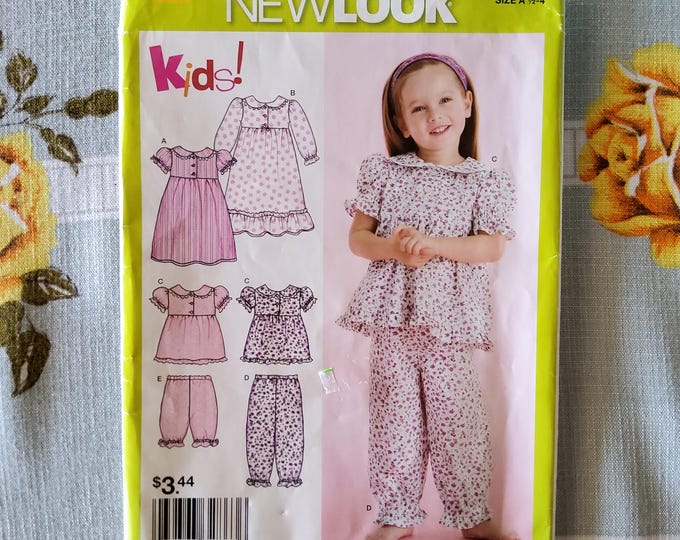 New Look 6638 Complete Uncut Factory Folds Sewign Pattern Girls Layered ...