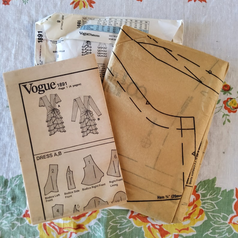 Vogue 1891 Complete Uncut Factory Folds Vintage 80s Sewing - Etsy