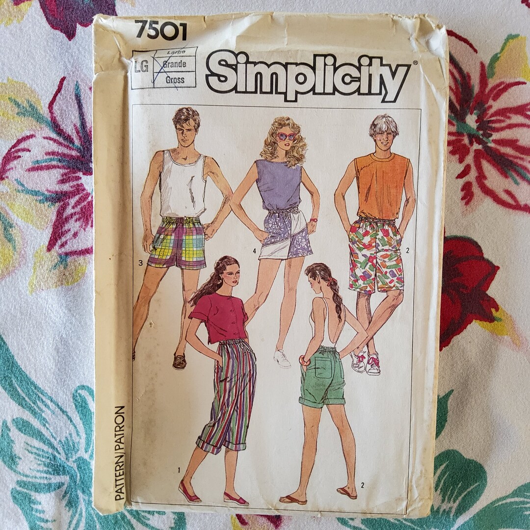 Simplicity 7501 Complete Uncut Factory Folds Vintage 80s Sewing Pattern ...