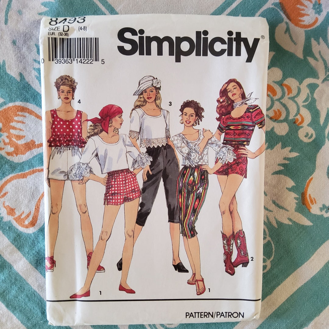 Simplicity 8493 Complete Uncut Factory Folds Vintage 90s Sewing Pattern ...