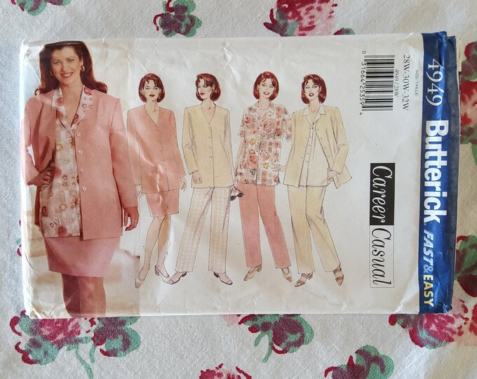 Butterick 4949 Complete Uncut Factory Folds Vintage 90s Sewing Pattern ...