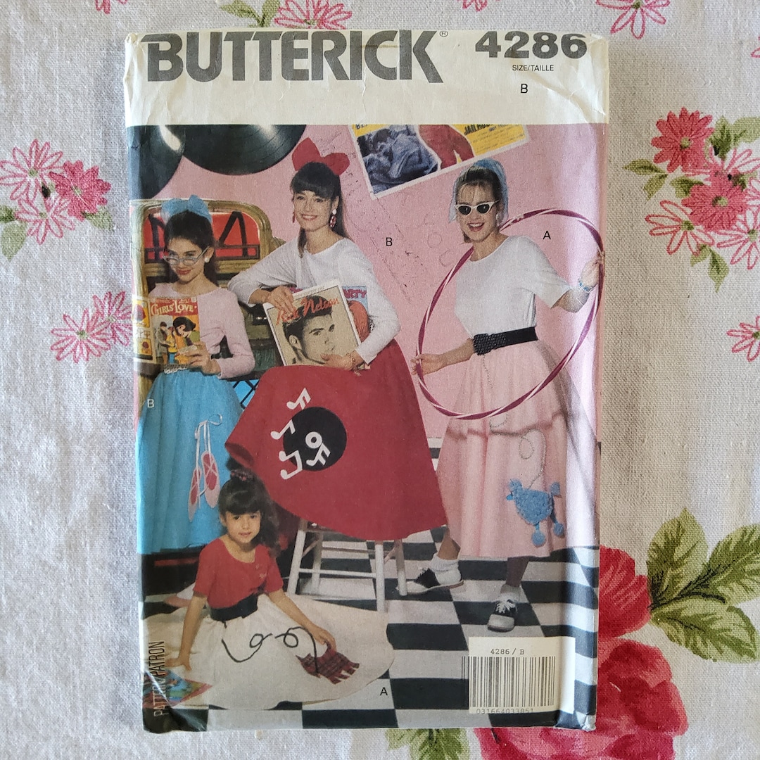 Butterick 4286 Complete Uncut Factory Folds Vintage 80s Sewing Costume ...