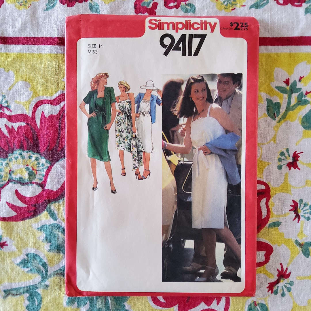 Simplicity 9417 Complete Uncut Factory Folds Vintage 1980 80s Sewing ...