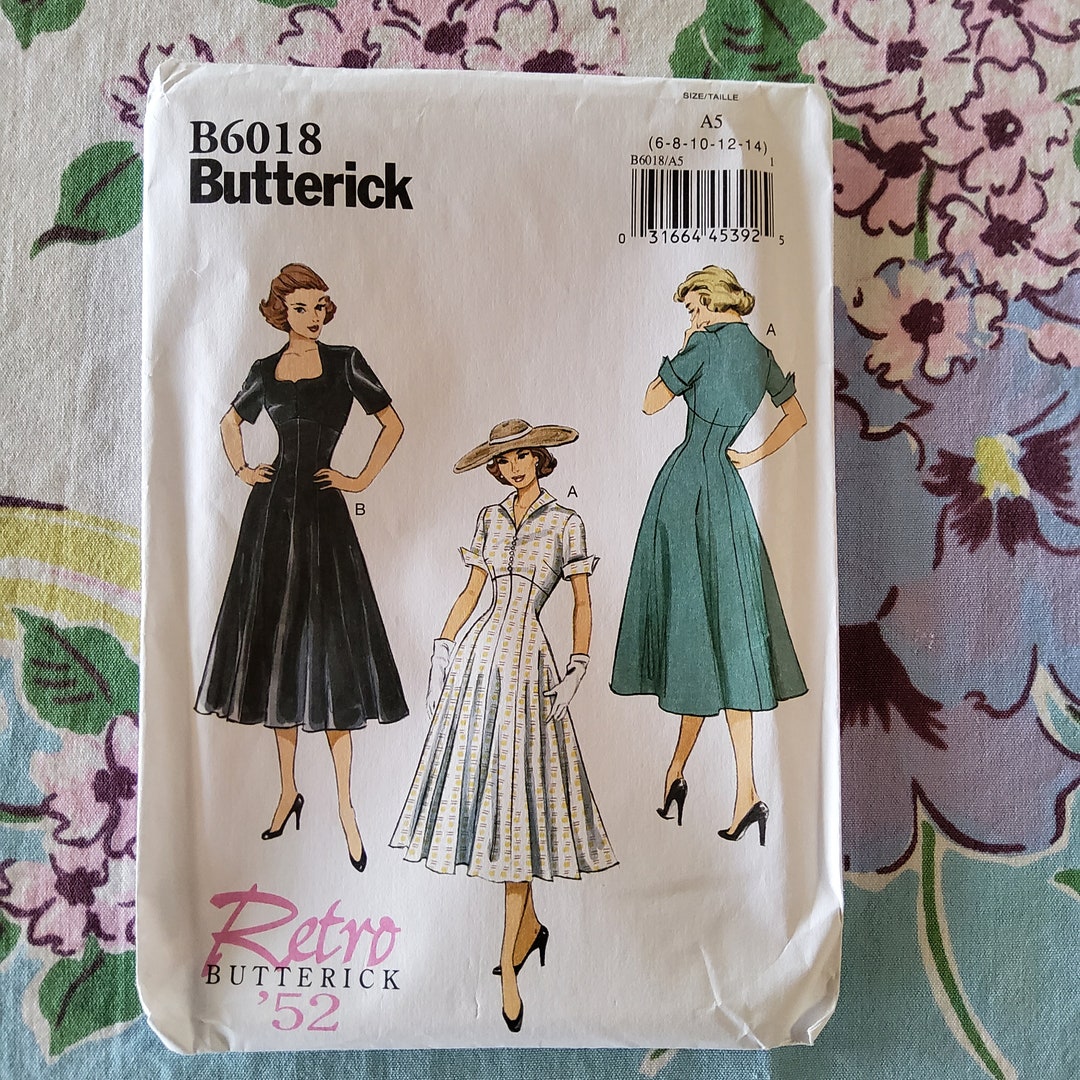 Butterick 6018 Complete Uncut Factory Folds Retro 1952 Sewing Pattern ...