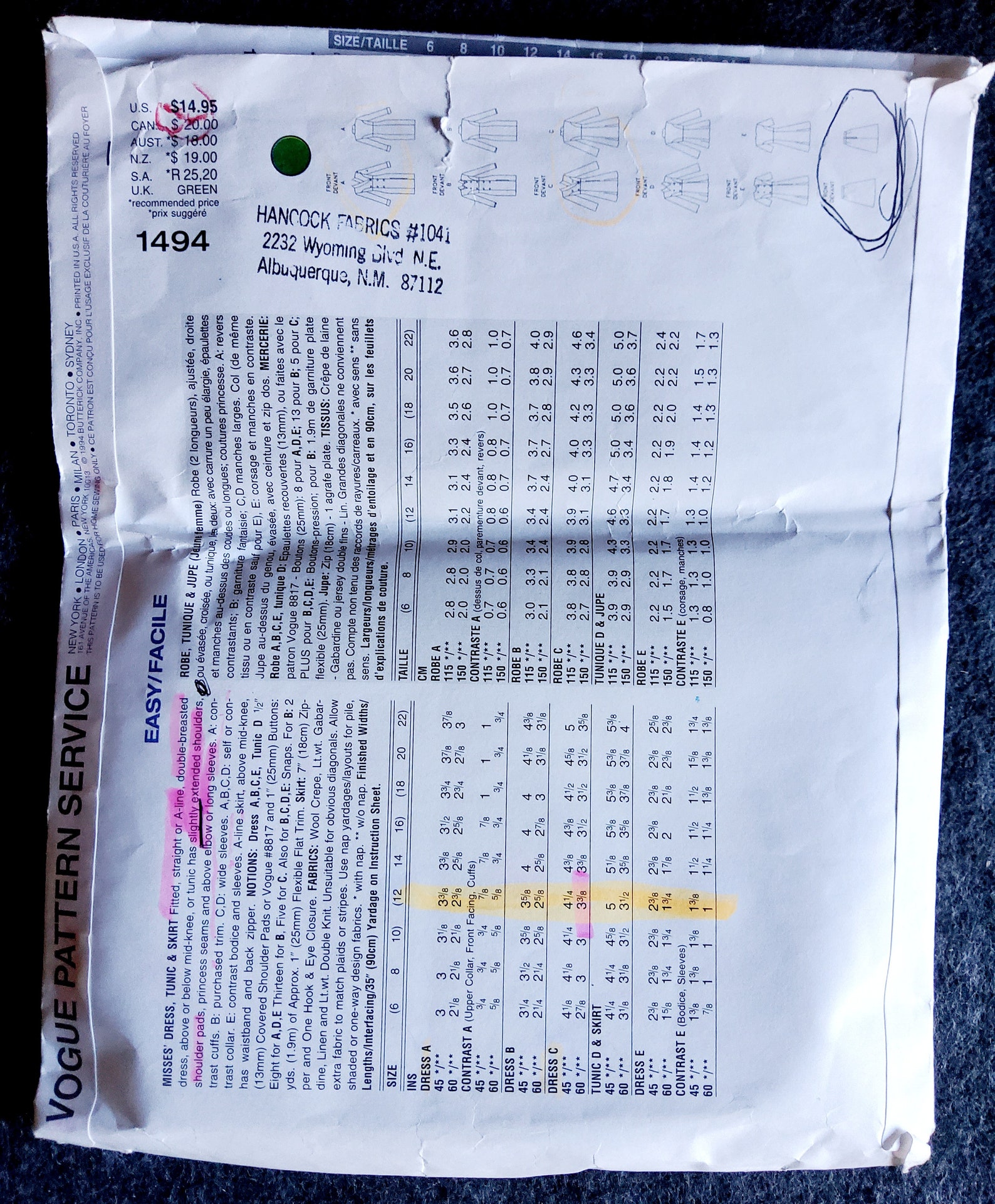 Vogue 2754 Complete Uncut Factory Folds Vintage 90s 5 Easy - Etsy