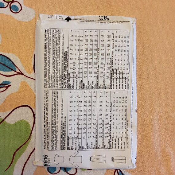 Patterns Simplicity 8616 Complete Uncut Factory Folds Vintage 90s Soft ...