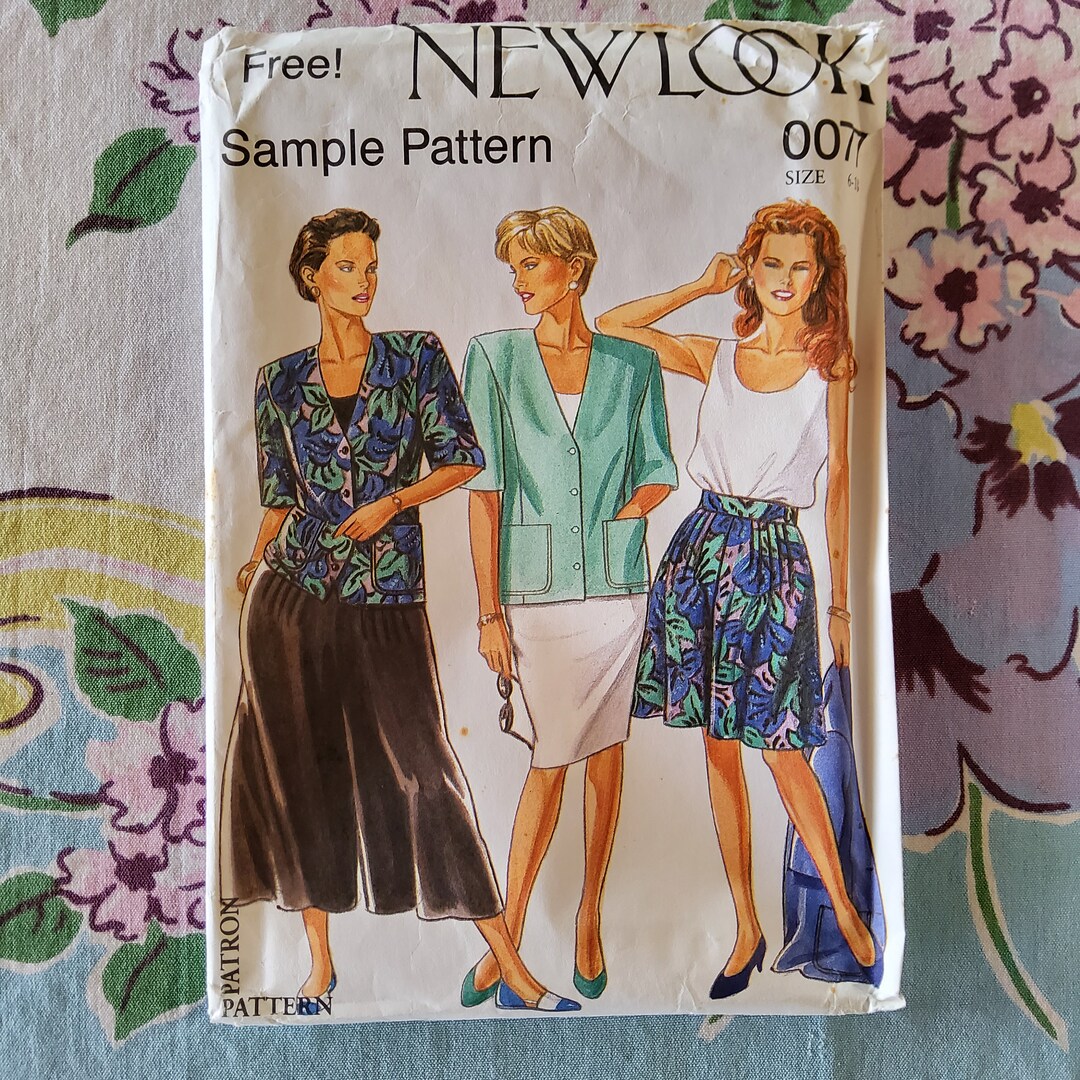 New Look 0077 Complete Uncut Factory Folds Vintage 90s Sewing Pattern ...
